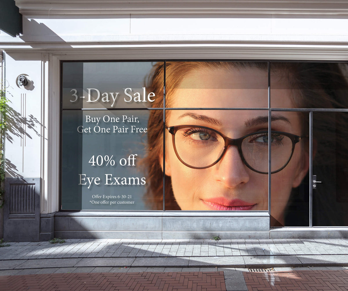 Vinyl Adhesive Window Sign, Gloss/Matte - 3.2 mil.