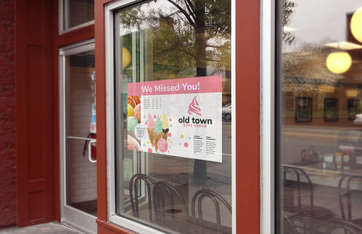 Window Signs - Vinyl Adhesive - Gloss/Matte - 3.2 mil.