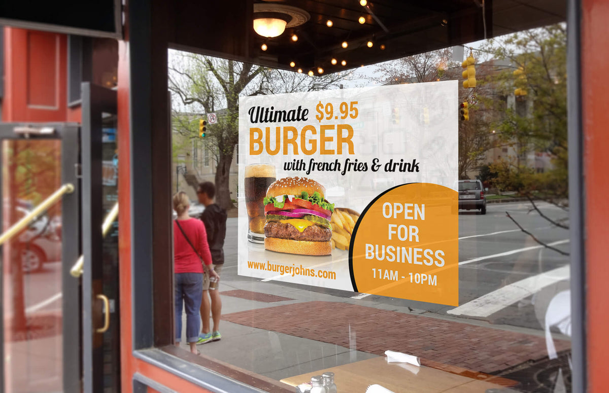 Window Signs - Vinyl Adhesive - Gloss/Matte - 3.2 mil.