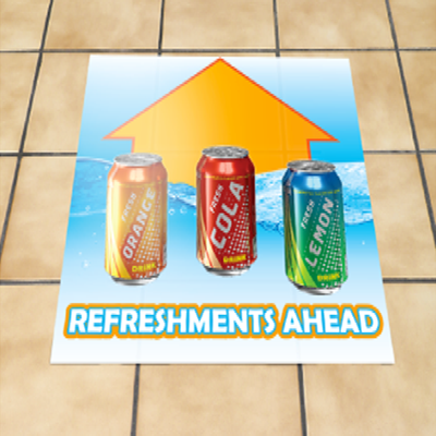 Vinyl Adhesive Floor Sign Premium - 7 mil.